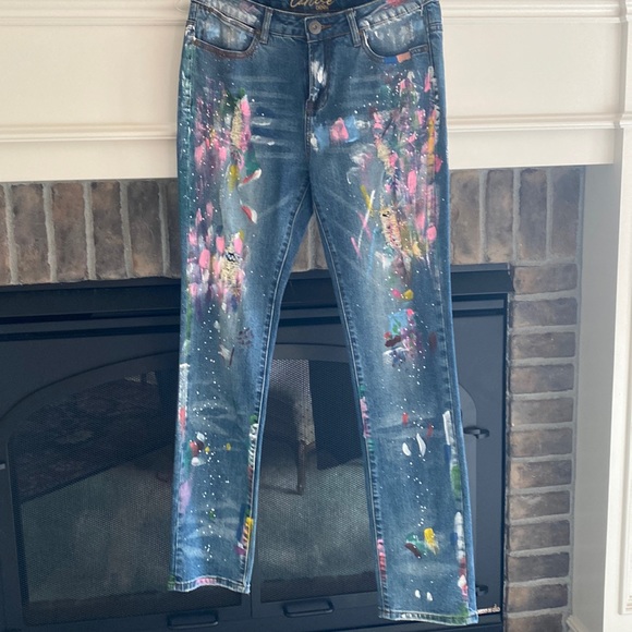Cartise | Jeans | Cartise Denim Paint Jeans Size 8 | Poshmark